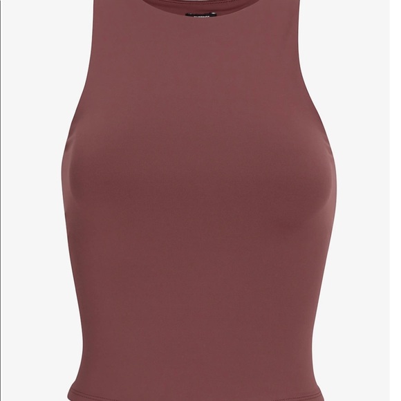 Express | Tops | Body Contour Matte High Neck Cropped Tank | Poshmark
